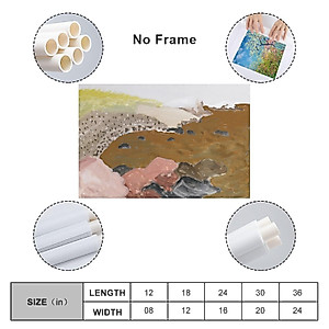 BAIKAI Milton Avery Milton Avery Brown Sea1 Art Poster Hanging Picture Canvas Wall Art Prints Poster Gifts Photo Picture Painting Posters Room Decor Home Decorative 08x12inch(20x30cm)