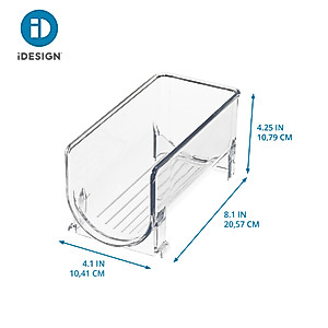 iDesign Stackable Bottle Holder for Water or Wine Bottles– Clear