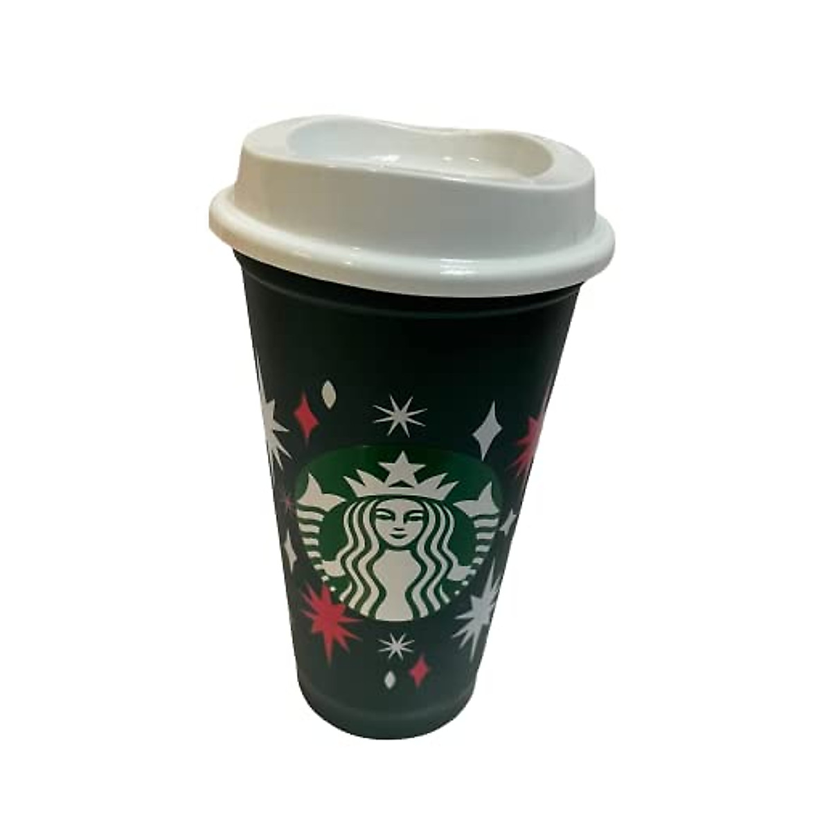 Starbucks Reusable Color Changing 6 Hot Cups - Limited Edition Holiday & Christmas Gift Hot Cups With Lids - 16 Ounces - (Pack of 6)