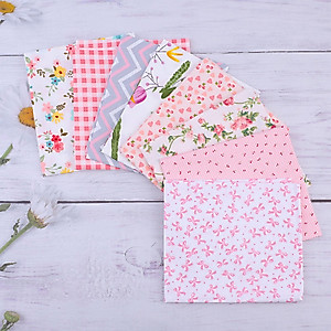 8Pcs 18" x 22" Cotton Fabric DIY Making Supplies Quilting Patchwork Fabric Fat Quarter Bundles DIY for Quilting Patchwork Cushions Cotton Fabric for Patchwork (Style-6)