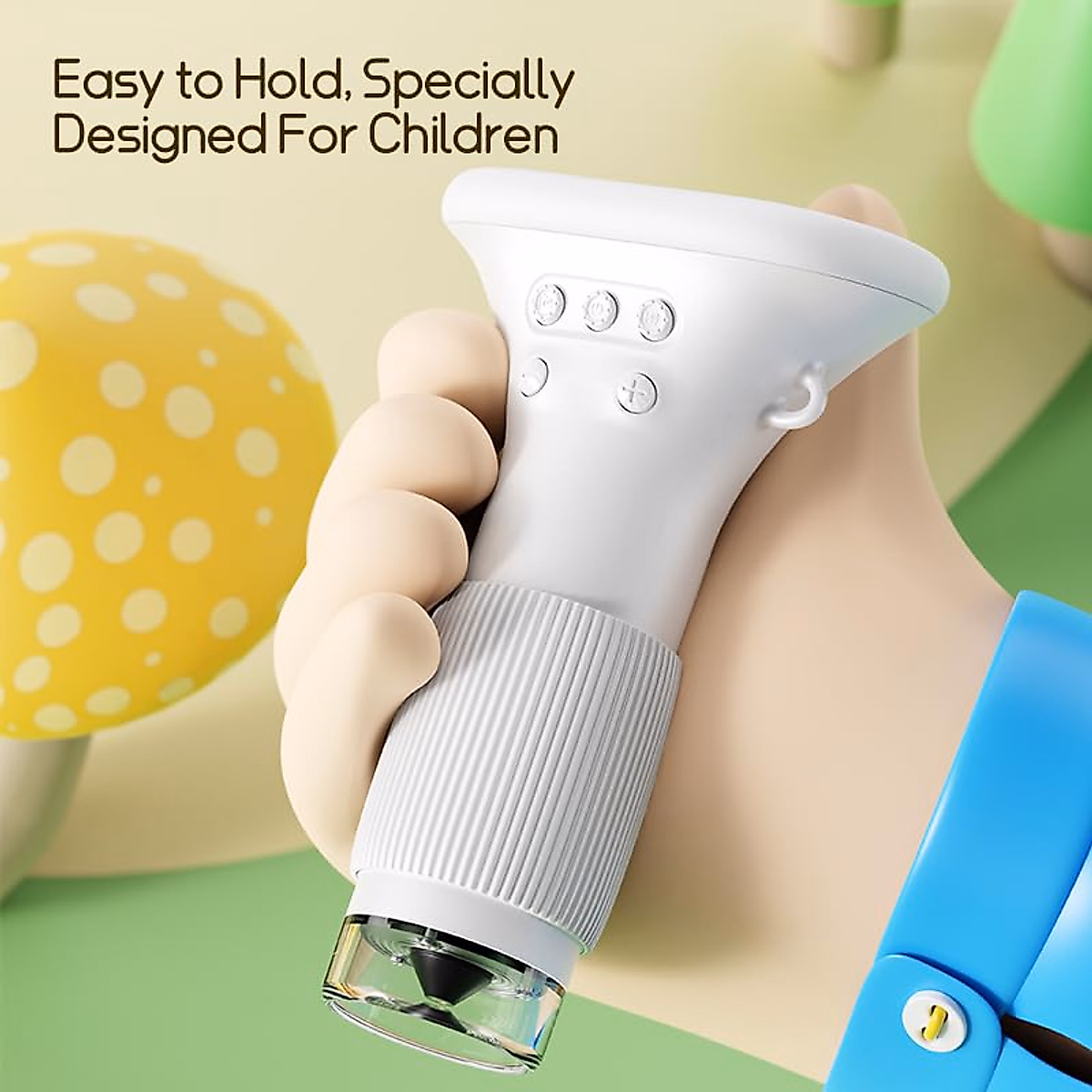 Portable Digital Microscope for Kids, Pocket Handheld Microscope Camera with 2'' Inch Screen, Educational Science Christmas Birthday Gifts for Age 3 4 5 6 7 8 9 10 11 12 Girls Boys - Orange