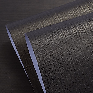 Moyishi Black Wood Grain Boeing Film Vinyl Self Adhesive Counter Top Peel and Stick Wall Decal 15.7''x118''