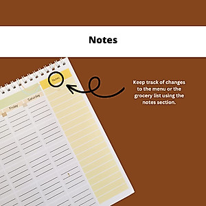 Daycare Weekly Meal Planner | 52-Weeks Wall Calendar | Track 5 Meals each Day | 11" x 8.5"