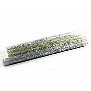 Crafters Square Mini Glue Sticks - Glitter - Red, Green, Gold, Silver - 15 sticks in package