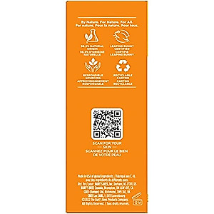 Burt's Bees Vitamin C Turmeric Face Serum, Brightens Skin & Visibly Reduces Dark Spots, Fine Lines & Wrinkles, Naturally Hydrating, Lightweight - Brightening Booster Serum (1 oz)