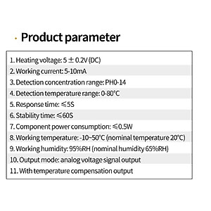 Teyleten Robot PH Value Data Detection and Acquisition Sensor Module Acidity and Alkalinity Sensor Monitoring and Control ph0-14 for Arduino