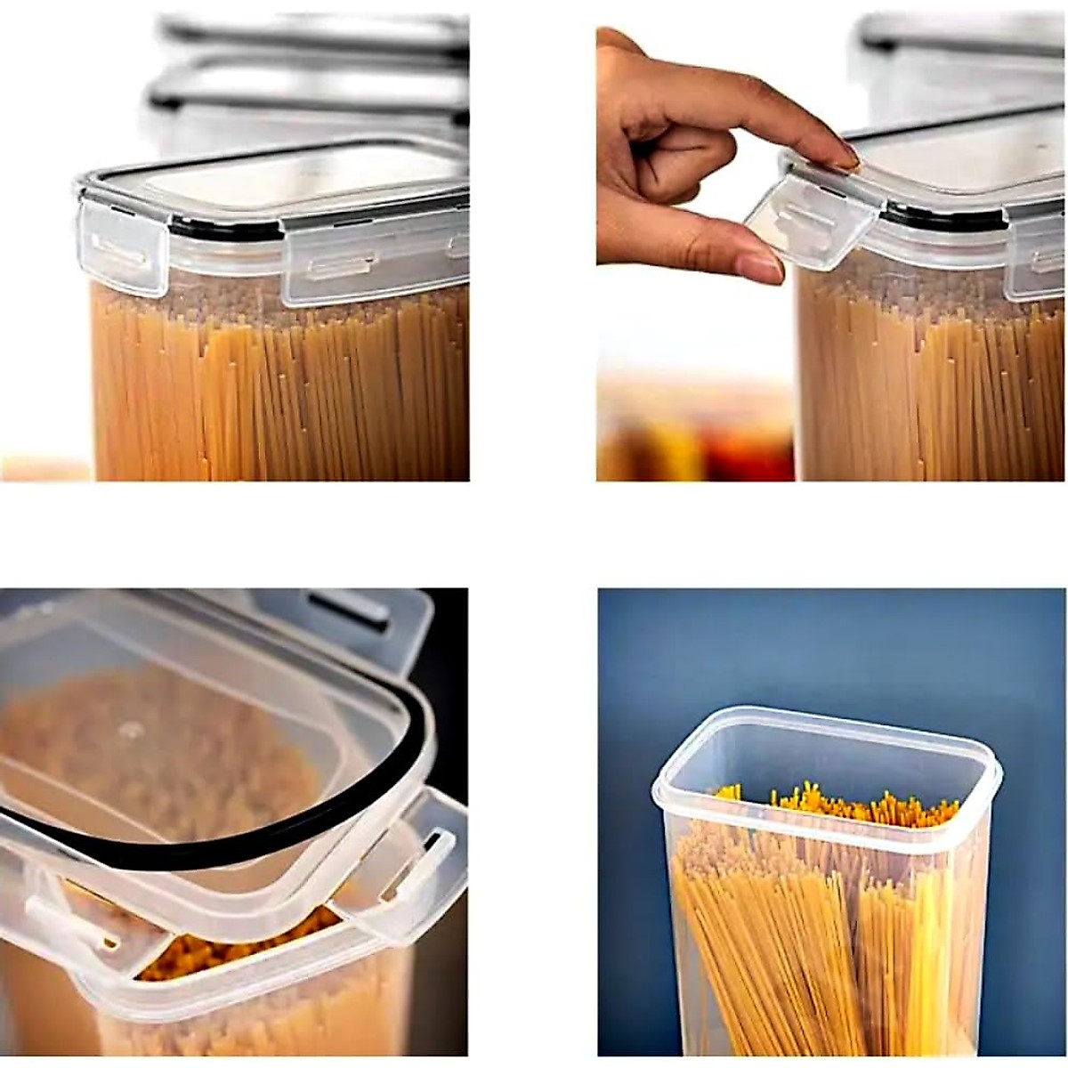 Airtight Kitchen Food Storage Containers with Lids, 24 pcs Organize Your Kitchen and Pantry With Our Canisters for Cereal, Dry Food, Flour and Sugar, BPA Free, Includes 24 Labels