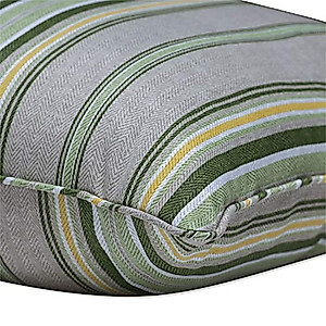 Pillow Perfect Outdoor | Indoor Terrace Sunrise Rectangular Throw Pillow (Set of 2), 11.5 X 18.5 X 5, Green