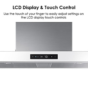 Samsung 30" Bespoke Smart Wall Mount Hood, LCD Display & Touch Control, Triple Air Sensor, Low Noise, WiFi Connected, Clean Grey, NK30CB700WCGAA