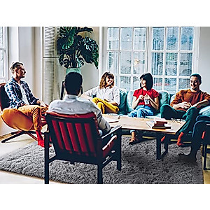 HOMORE Luxury Fluffy Area Rug Modern Shag Rugs for Bedroom Living Room, Super Soft and Comfy Carpet, Cute Carpets for Kids Nursery Girls Home，5x8 Feet Gray