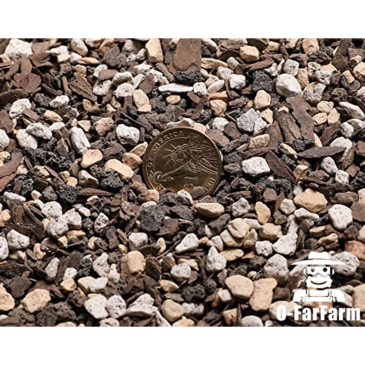 O-FarFarm Bonsai Soil Mix Ready to Use 2 Quart, Fast Draining All Purpose Potting Soil for Bonsai Tree, Ideal for Root Development, Made from Akadama, Lava Rock, Pumice and Pine Barks