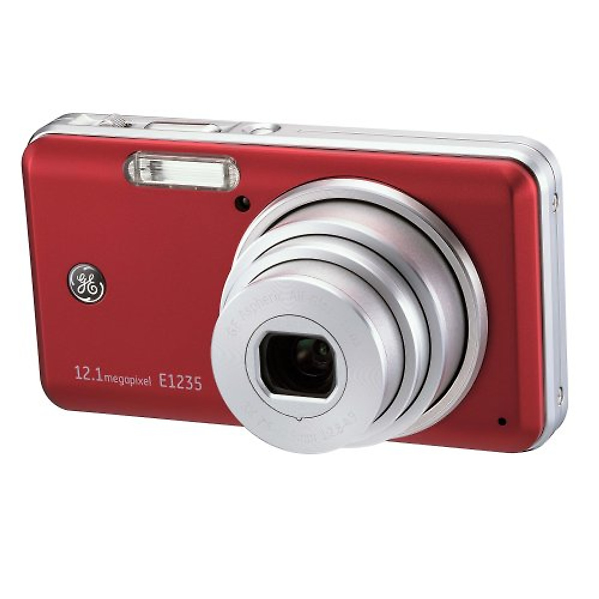 GE-E1235 12MP Digital Camera with 3X Optical Zoom (Red)
