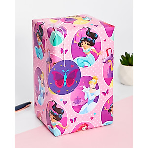 Disney Princess Wrapping Paper - Girls Wrapping Paper - Kids Wrapping Paper, Multicolor