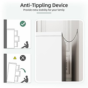 Shintenchi Dresser for Bedroom with 6 Drawers, White Double Dresser & Chest of Drawers Wooden Organizer with Metal Handle, Storage TV Stand for Living Room