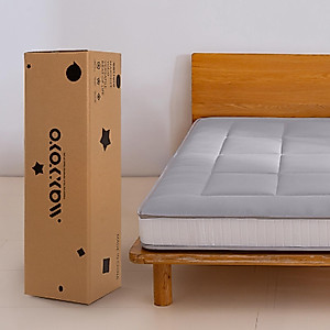 MAXYOYO 6" Extra Thick Floor Futon Mattress, Foldable Japanese Floor Mattress for Adults, Roll Up Tatami Pad for Guest Room, Grey, Twin