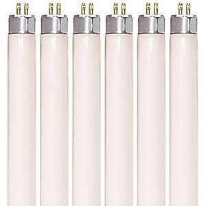 KOR (Pack of 6) F6T5 - T5 Fluorescent - 6 Watt - 9" Super Long Life Light Bulbs (Daylight (6500K))