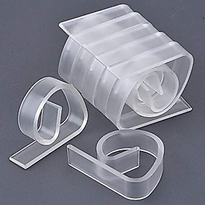 HSCC666 24 Pack Tablecloth Clips - Picnic Table Clips, Clear Plastic Tablecloth Cover Clamps, Table Cover Holder Ideal for Home Kitchen Restaurant Picnic Tables