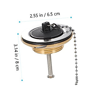 ORFOFE Strainer Anti Clog Drain Stopper Bathroom Accessory Sink Drain for Lavatory Bathroom Sink Stopper Drain for Sink Bathtub Hair Catcher Kitchen Sink Stopper Floor Sink Silver Copper