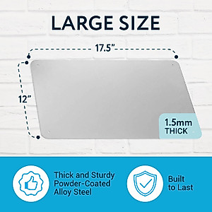 17.5" x 12" Magnetic Board - Great Magnet Bulletin Board to Display Magnetic Poetry, Spices, Notes, Photos and More - Ideal for The Wall, Refrigerator, Cubicle and More - by Impresa Products
