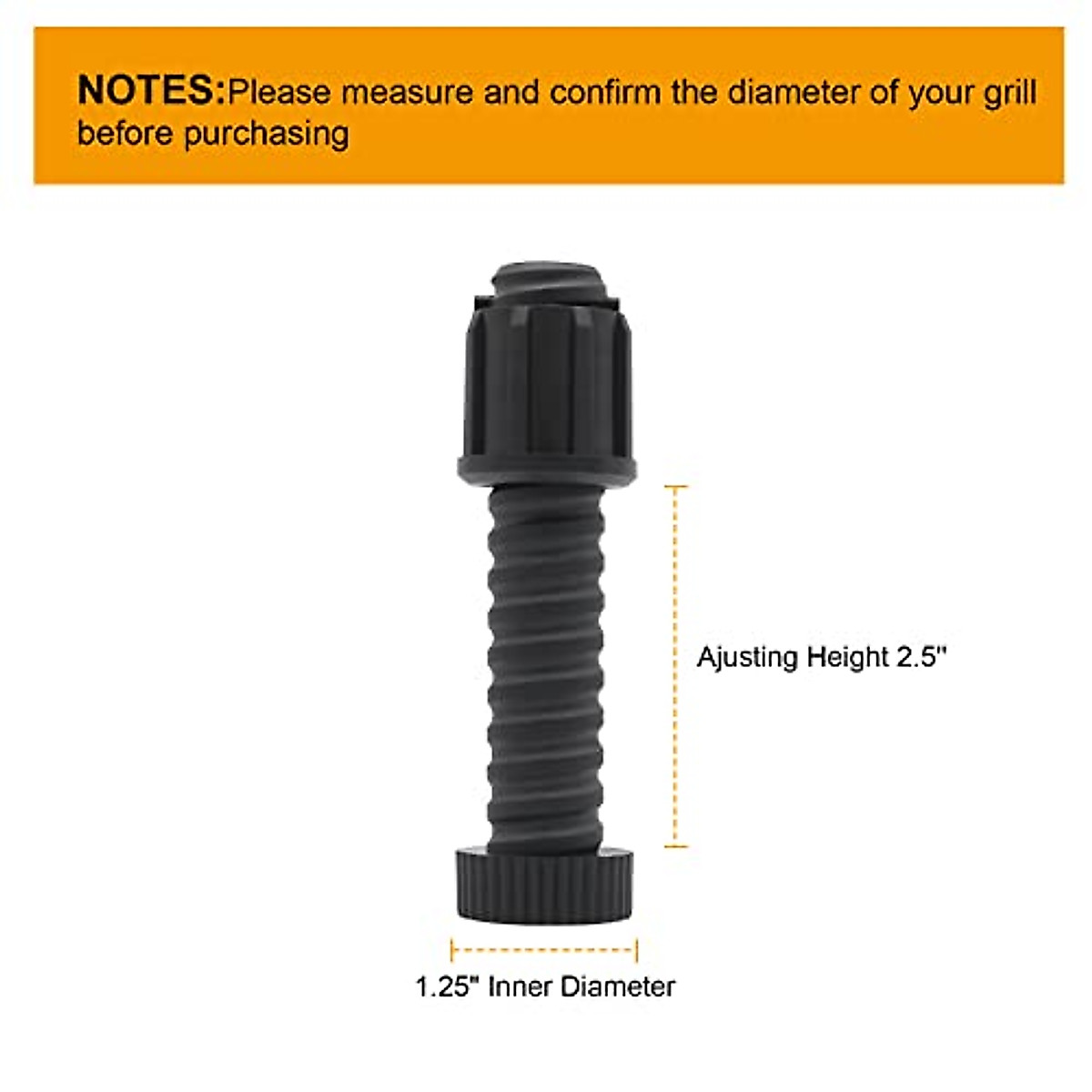 LS'BABQ Adjustable Leg Levelers-Accessories for Camp Chef Explorer Stoves,Expedition Grill,Set of 4