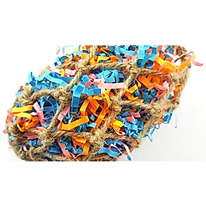 Litewoo Bird Foraging Shredding Nest Chew Hanging Toy for African Grey Cockatoos Conure Parakeet Quaker Cockatiel Cage Accessories