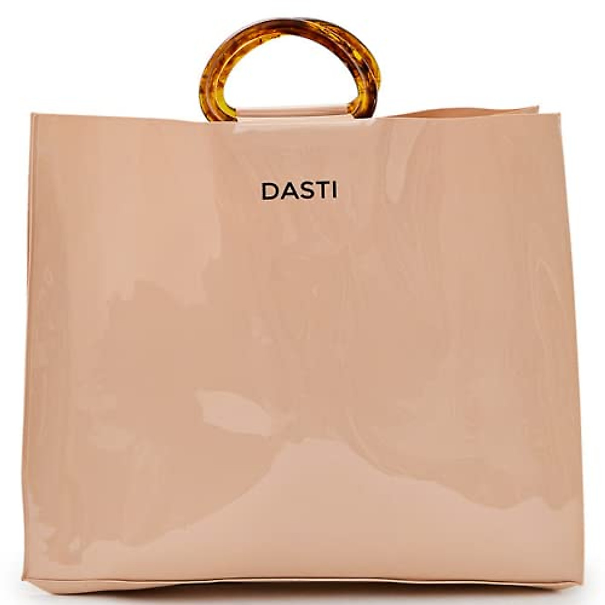 Designer Plastic purses and handbags - Vynyl Clear Transparent Bag - PVC Bags clear Purse - Waterproof Designer Clear Handbags - Bolsa Trasparente de Mujer (High Glass Powder)