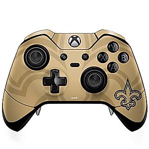 Skinit Decal Gaming Skin Compatible with Xbox One Elite Controller - Officially Licensed NFL New Orleans Saints Double Vision Design
