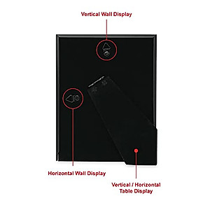 Isaac Jacobs 6x8 (Matted 4x6) Black Metal Picture Frame, Classic Metal Photo Frame Made For Tabletop & Hanging Display, Home and Office Décor, Photo Gallery and Wall Art (6x8 (Matted 4x6), Black)