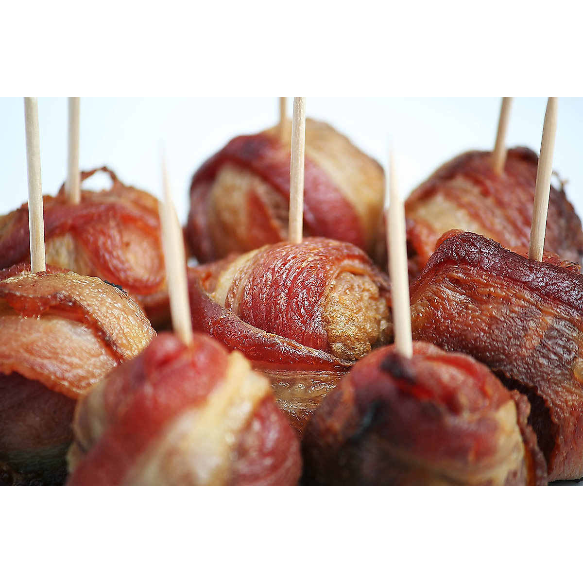 Makerstep 1000 Wooden Toothpicks Ornate Handle in Toothpicks Holder Container 2 Packs of 500, Good for Party, Cleaning Teeth, Appetizer.