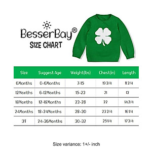 St Patricks Toddler Clover Shamrock Knitted Pullover Irish Sweater Party Lucky Sweatshirt Green 2 Years
