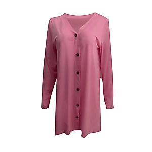 Coupons and Promo Codes for Discount Lightweight Fall Cardigan for Women 2023 Plus Size Long Sleeve Casual Comfy Thin Open Front Kimono Cardigans with Pockets Shrug Sweaters A Pink