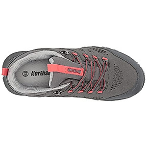Northside Women's Benton Waterproof Hiking Shoe, Gray/Coral, 6.5