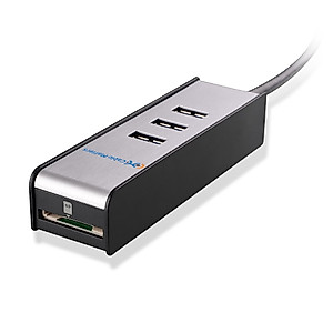Cable Matters 3-Port SuperSpeed USB 3.0 Hub with SD Card Reader in Black