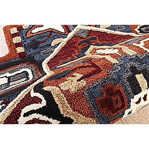 Lr Home Bold Southwestern Summer Cabin Medallion Shape Rug, 7' x 7'