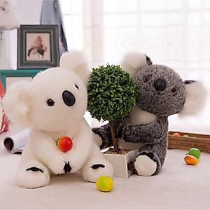 BSVOME Koala Bear Stuffed Plush Animal Simulation Koala Doll Toy Gift (Gray, 11inch)