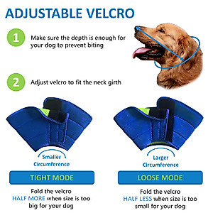 ManaMax Extra Soft Dog Cone Collar for Dogs After Surgery Adjustable Dog Cones for Large Medium Small Dogs Lightweight Dog Recovery Collar Breathable Elizabethan Collar Stop Licking(Medium)