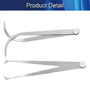 Heyiarbeit 200mm 8-inch Inside Outside Caliper Stainless Steel Firm Friction Joint Measuring Tool 1 Pair