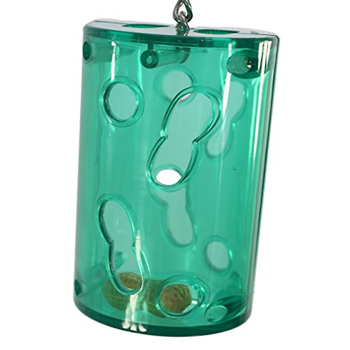 60001 Large Can-o-Nuts Birds Toys Foraging Cages Parrot Plastic Unbreakable (Green)