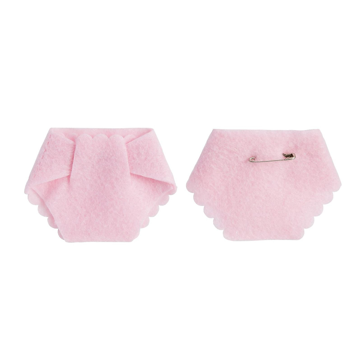 Sparkle and Bash Dirty Diaper Baby Shower Game for Girl with 12 Mini Pink Diapers, 8.5 x 11 Inch Instruction Card Sign