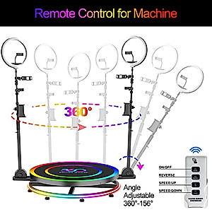 ZTGYGY 360 Photo Booth Machine 80cm for 3 People with Flight Case, Free Custom Logo,Remote Control Automatic 360 Spin Camera Booth Selfie Platform for Parties (80cm/31.5“ + Flight Case)