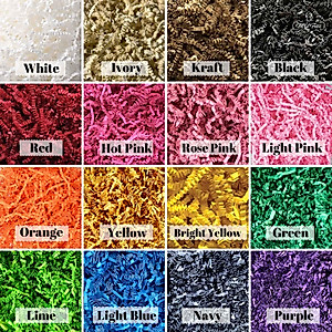 Mrs Fizz Crinkle Cut Paper Shred Filler for Packing and Filling Gift Baskets (.5 LB) Black