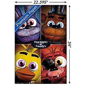 Trends International Five Nights at Freddy's - Quad Wall Poster, 22.375" x 34", Premium Unframed Version