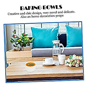 NOLITOY 5pcs Plastic Trifle Bowl Plastic Soup Bowls Ceramic Rice Bowl Ceramic Soup Bowl Chic Soup Bowls Small Bowl Baking Bowls Pudding Bowl Rummy Hand-pulled Noodle Ceramic Plate White