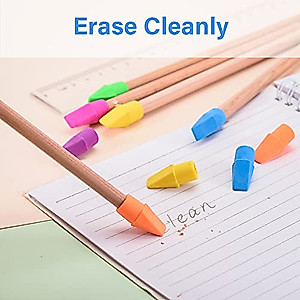Sooez 120 Pack Pencil Erasers, Pencil Top Erasers Cap Erasers Eraser Tops Pencil Eraser Toppers Eraser Studying Supplies for Teachers Eraser Pencil Erasers, 7 Colors