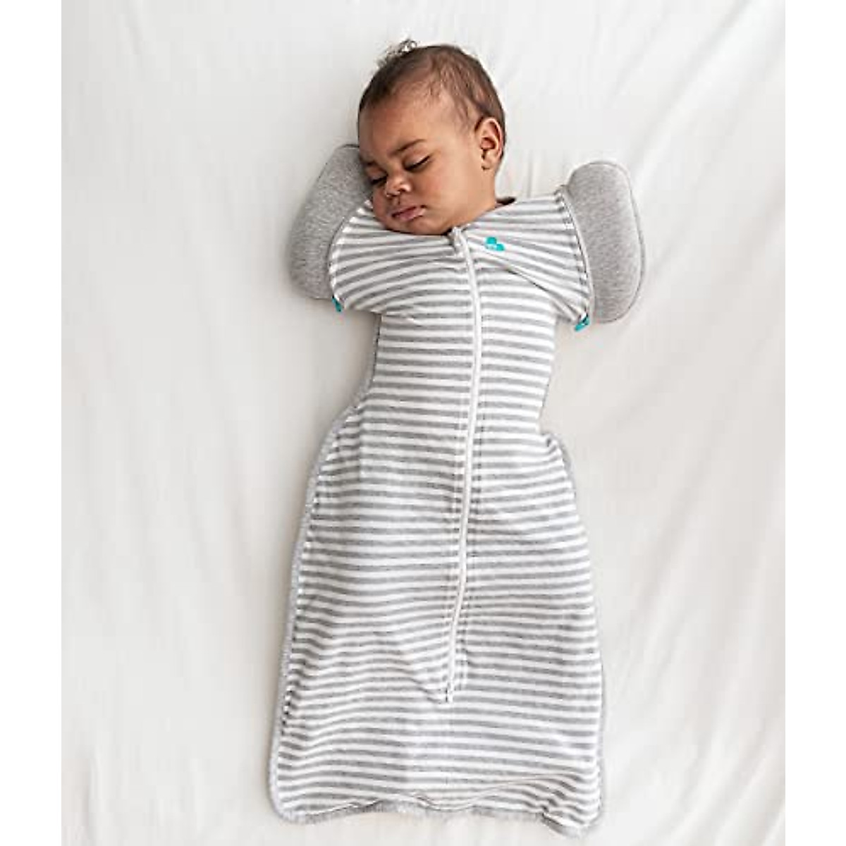 Love to Dream Swaddle Up Transition Swaddle, Patented Zip-Off Wings, Gently Help Baby Transition from being Swaddled to Arms Free when showing signs of rolling, 1.0 TOG, 13-19 lbs, Gray