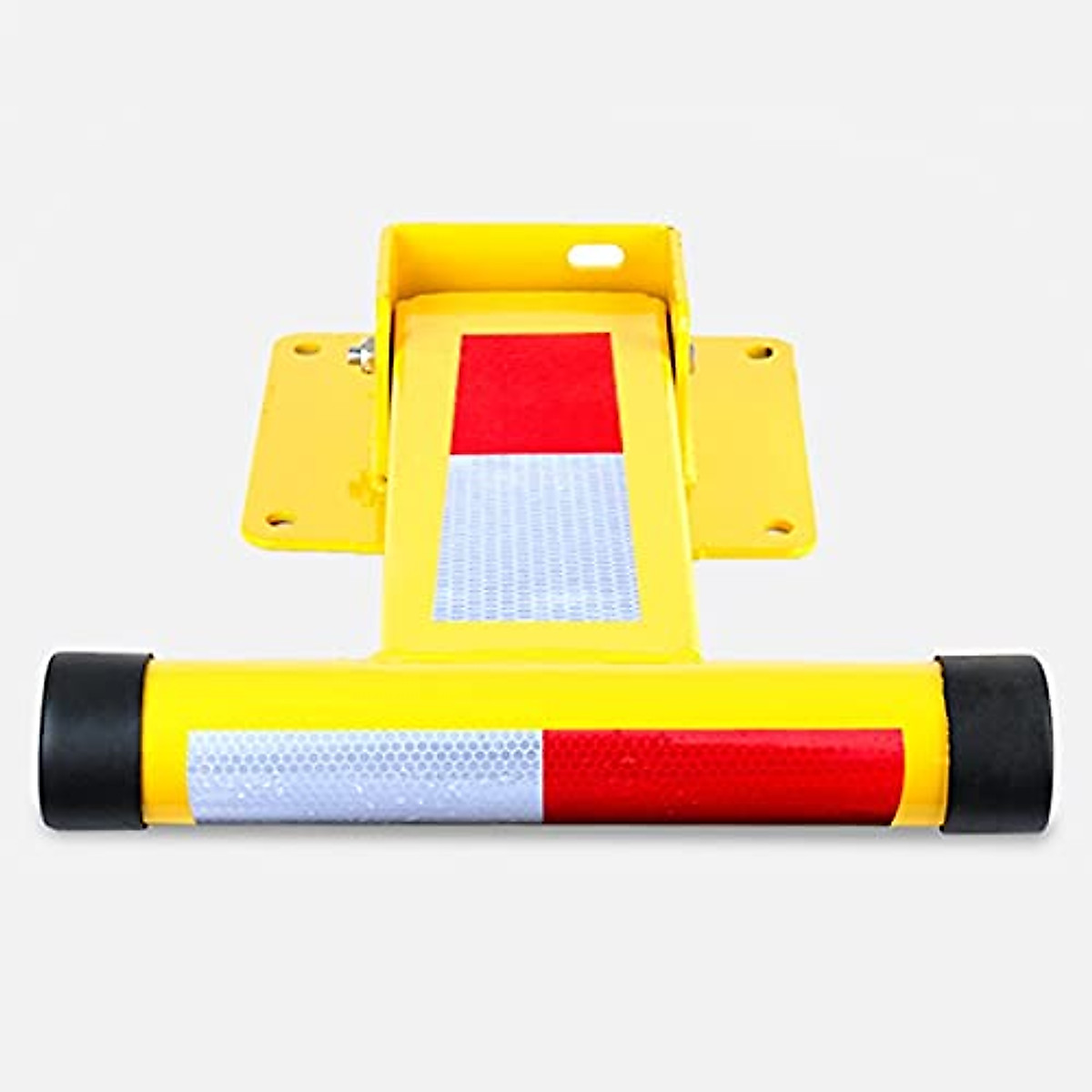 Heavy Duty Foldable Parking Space Lock 37.7Cm Steel Parking Barrier Safety Barrier Double Lock Manual Parking Blocker Durable with Screws & Padlock