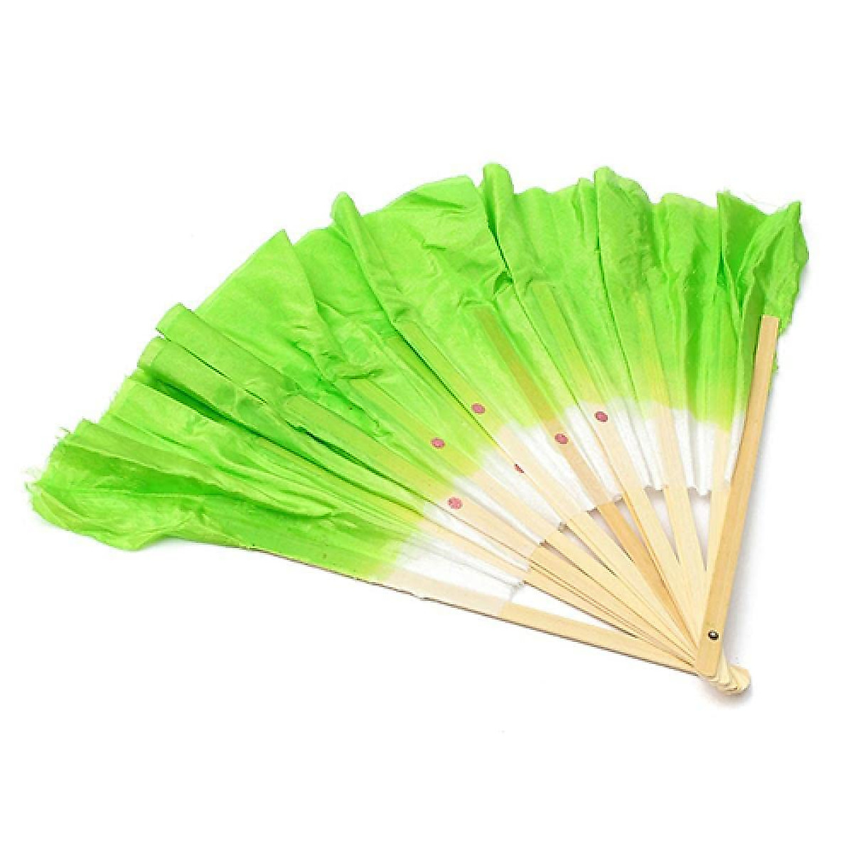 Handmade Handle Belly Dance Fan Silk Fan Dance Fan Dance Fan Double-Sided Gradient Yangko Fan