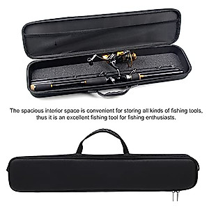 Fishing Rod Holder Bag, Fishing Rod Bag Large Space Net Pocket Double Zipper with Shoulder Strap for Fishing Tools