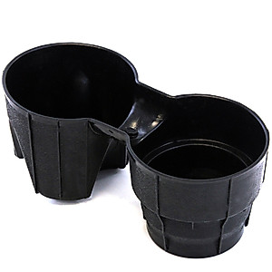Red Hound Auto Front Center Floor Console Cup Holder Insert Compatible with Ford Lincoln Expedition Navigator 2007-2014 - Black (Holds 2 Cups)