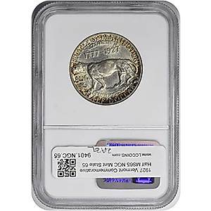 1927 Vermont Commemorative Silver Half MS65 NGC
